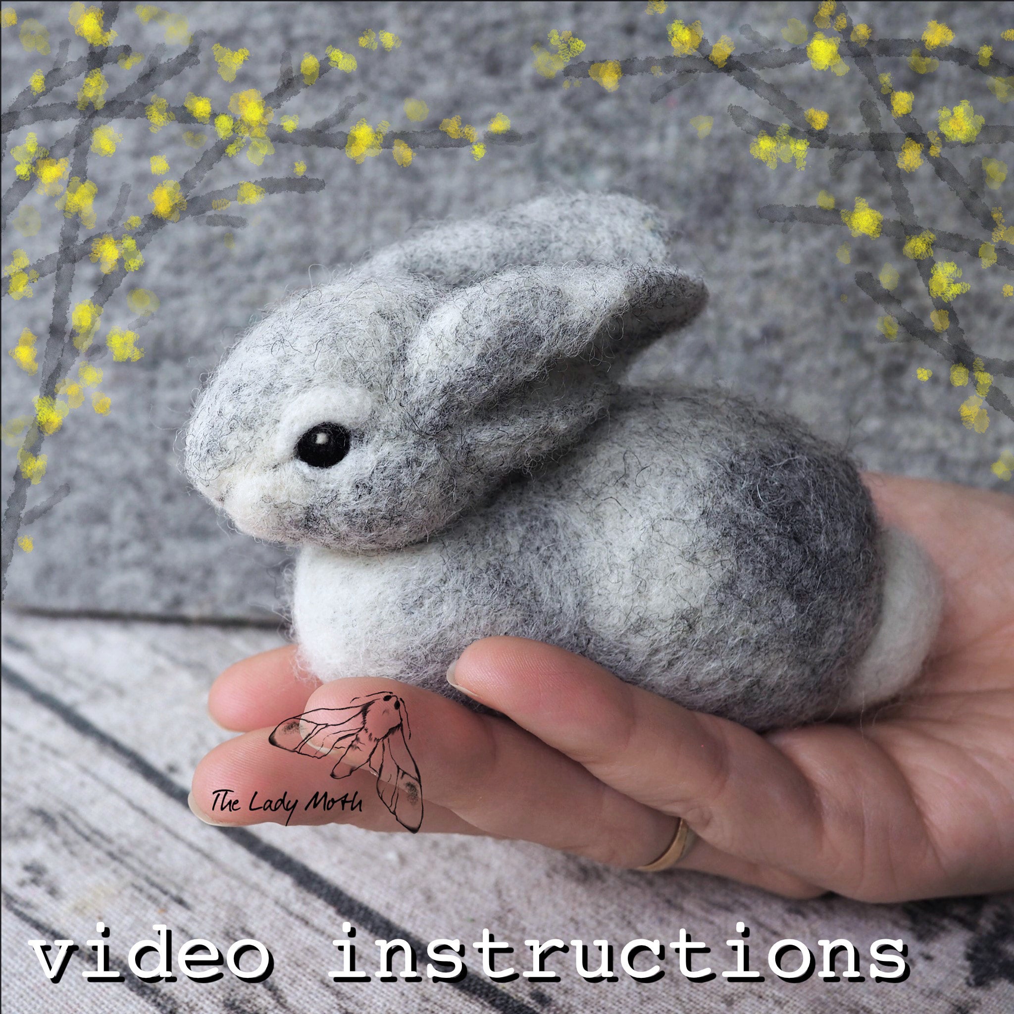 BUNNY needle felting video instructions accessible via Facebook group ...